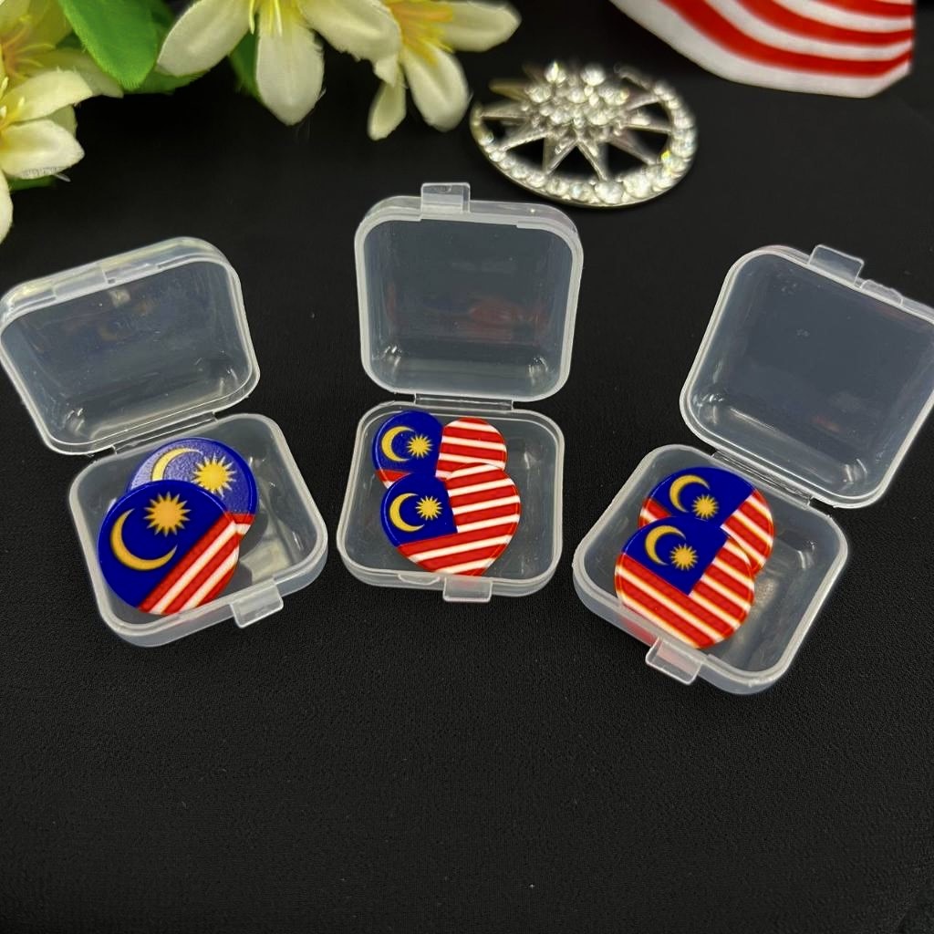 Elegant Brooch Pin Bendera Malaysia Merdeka & Brooch Bunga Raya ...