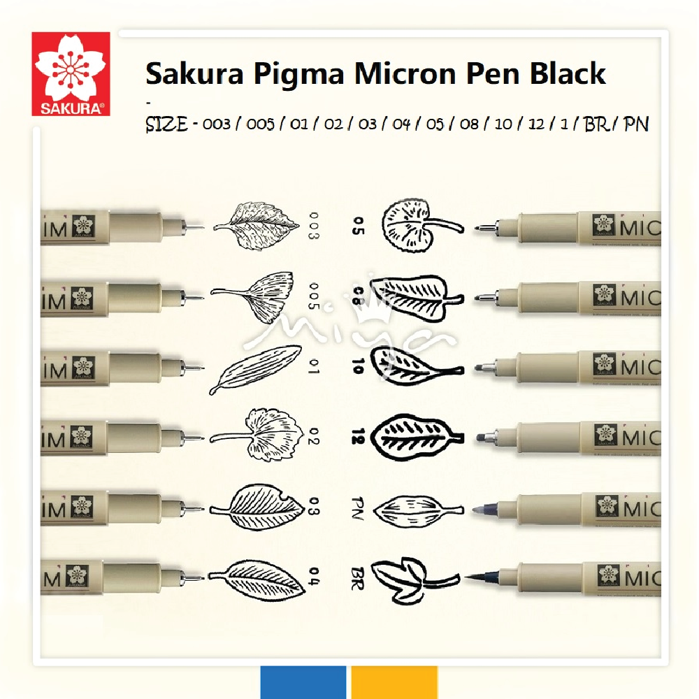 Sakura Pigma Micron Brush Technical Drawing Pen Archival Pigment Ink ...