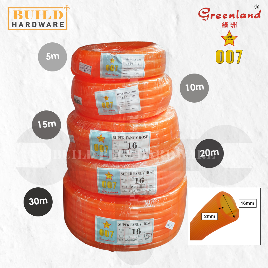 GREENLAND 5m/10m/15m/20m/30m x 2mm/2.5mm/3mm Super Fancy Hose 007/GPI ...