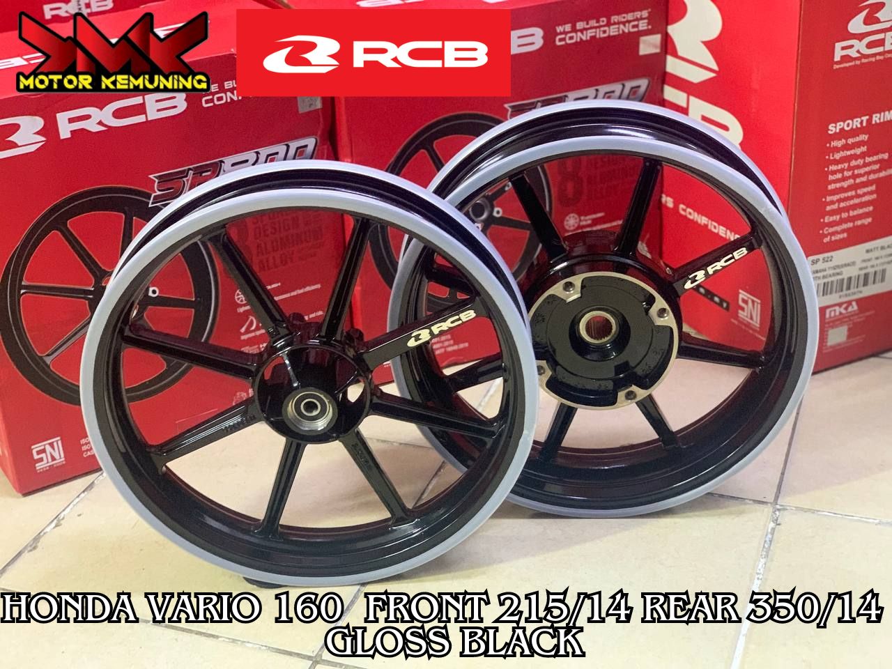 LATEST RCB SP800 SPORT RIM HONDA VARIO 160 VARIO160 HONDA 215/350-14 ...