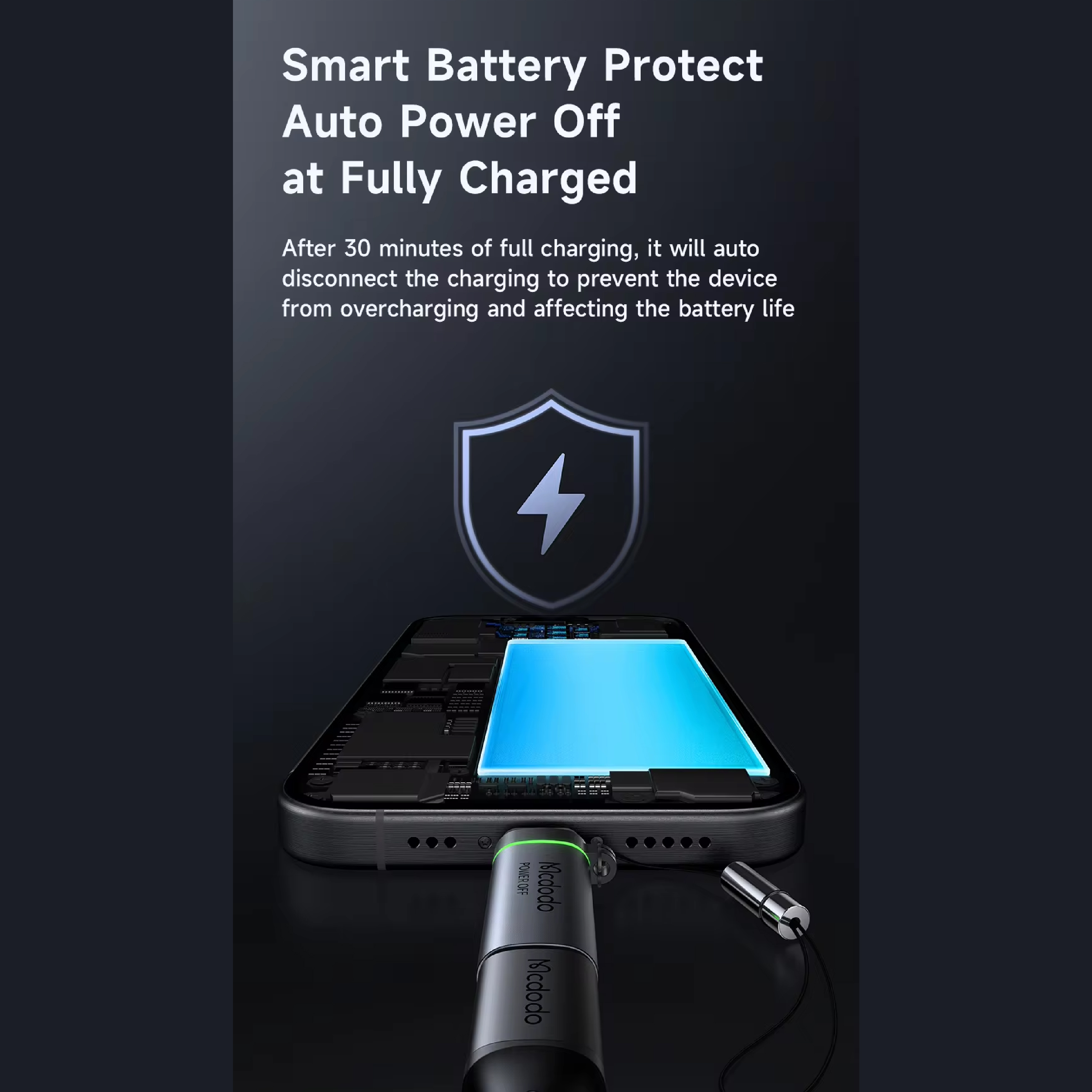 MCDODO Smart Auto Power Off USB-C to C Adapter Connector PD Fast ...