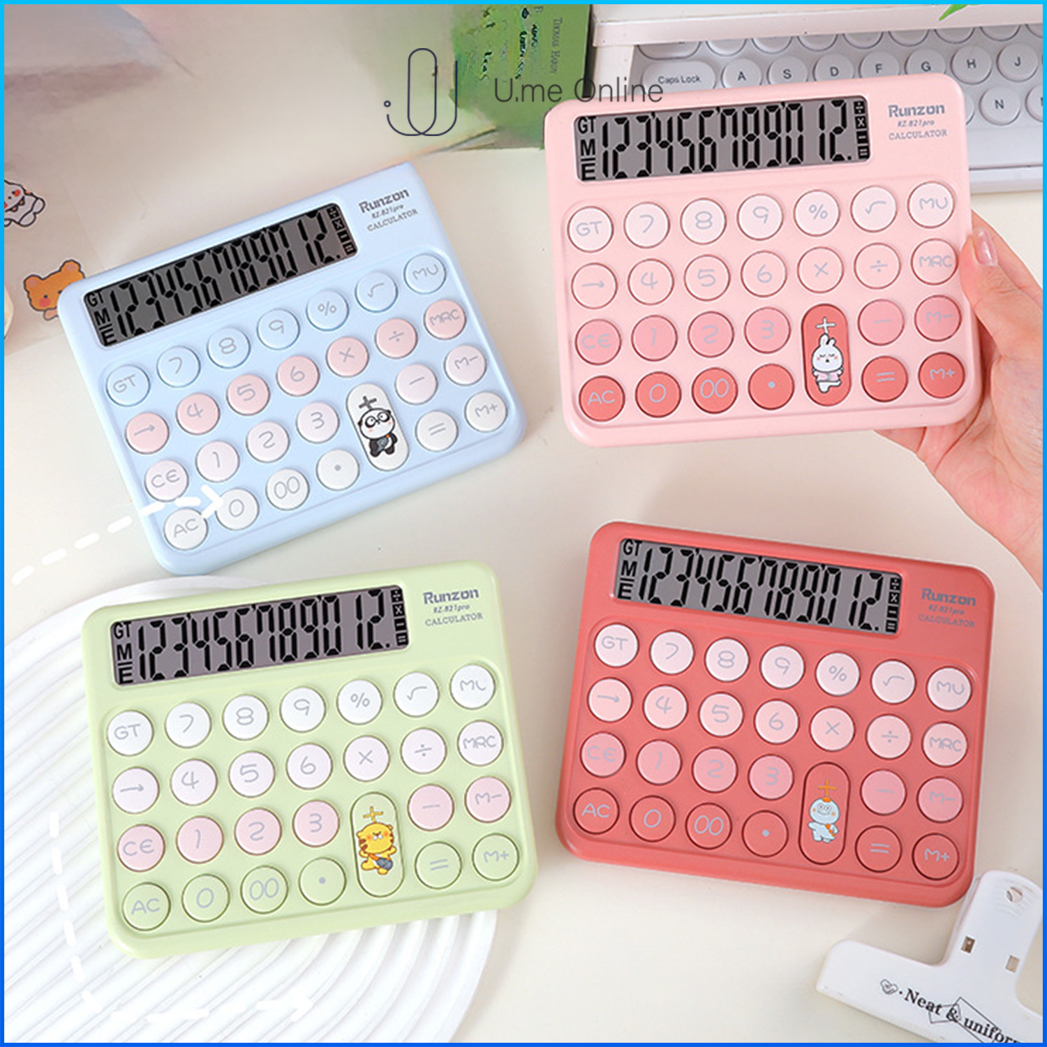 U.me Cute Cartoon High-Quality Calculator for Students and Office Use ...