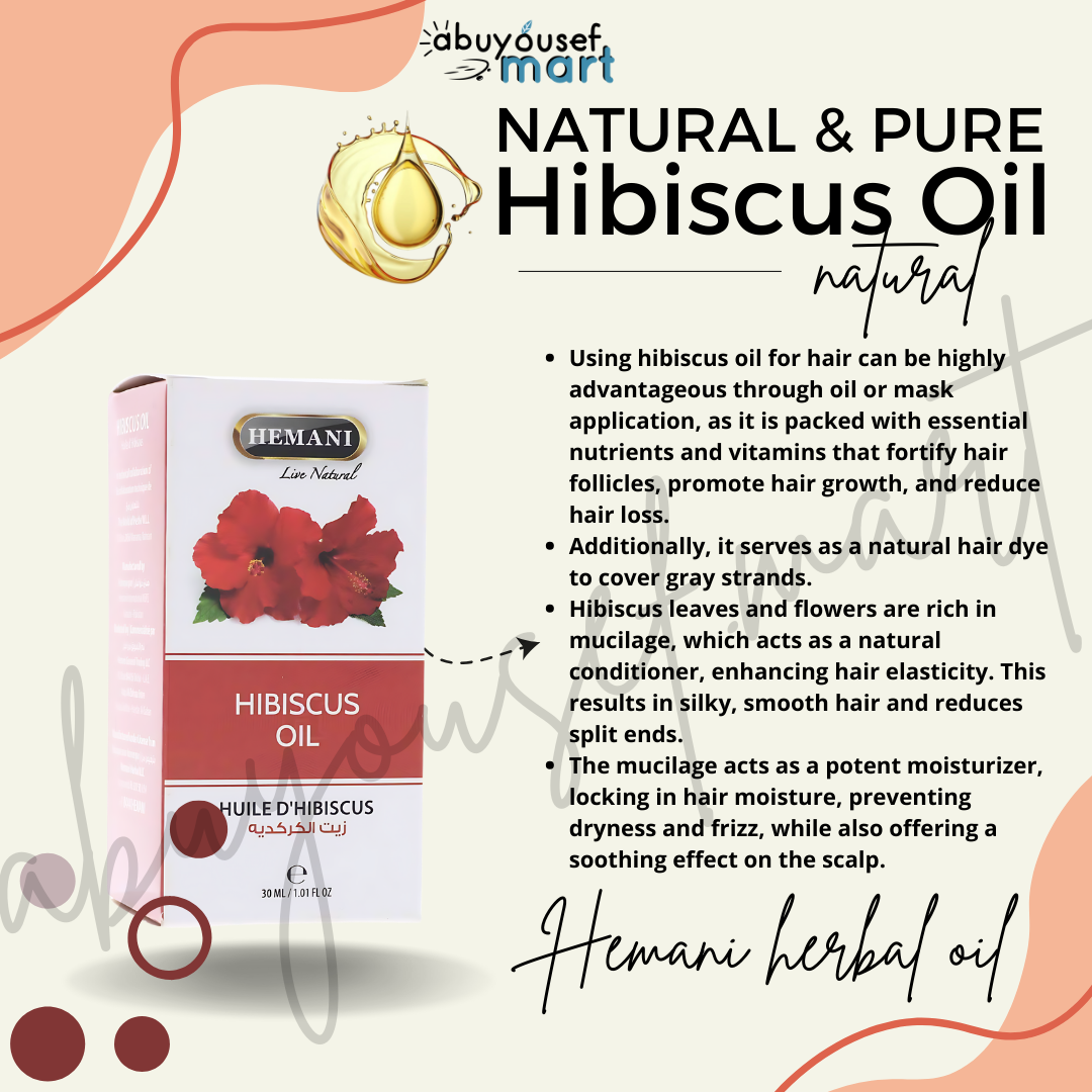 Hemani Hibiscus Oil 30ml - Minyak Bunga Raya Hemani Rambut Lebat - Face ...