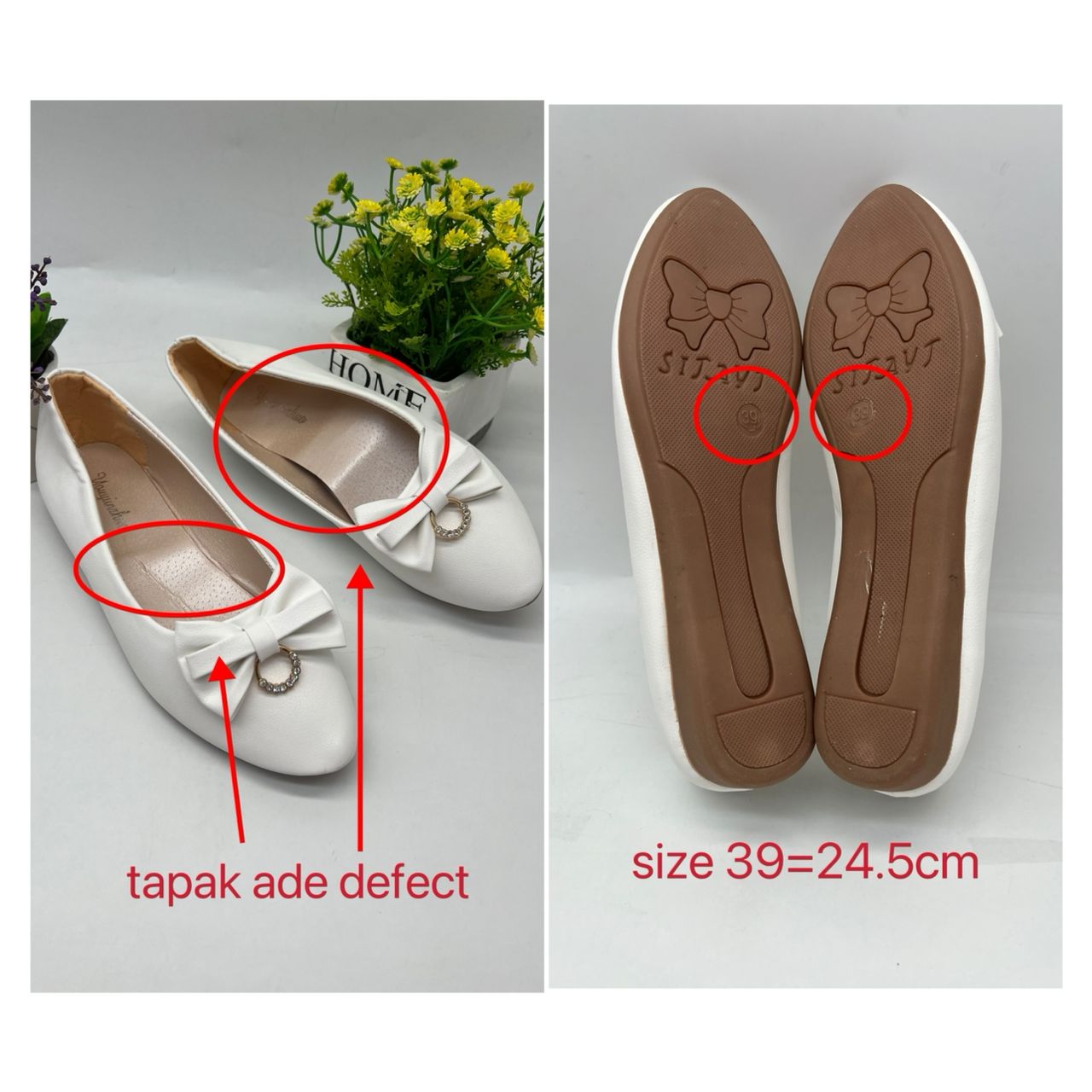Easystore - MURAH JUAL WOMEN ROUNDED TOE FLAT SHOE- 100% - SEDIKIT DEFECT - READY STOCK | Shopee ...