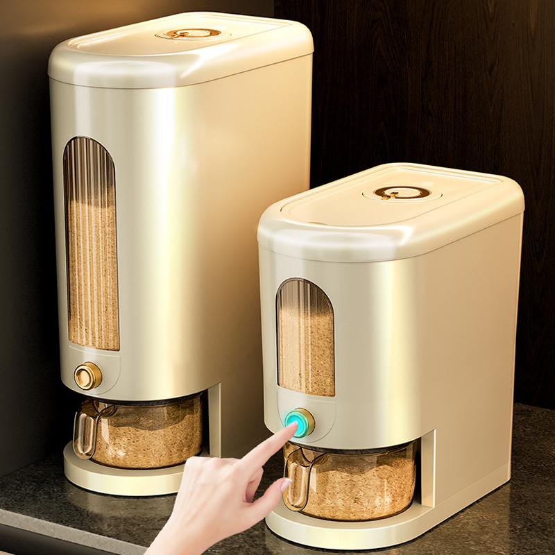 𝗣𝗥𝗘𝗖𝗜𝗦𝗘 𝗔𝗠𝗢𝗨𝗡𝗧 》5kg / 10kg Automatic Rice Dispenser Cereal Grains Pet ...