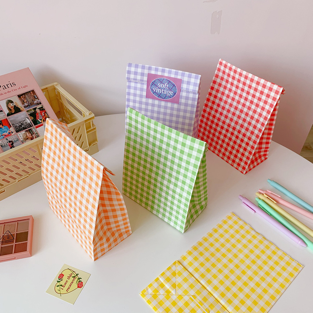 Barang YES Plaid Paper Bag Party Goodies Doorgift Gift Beg Storage ...