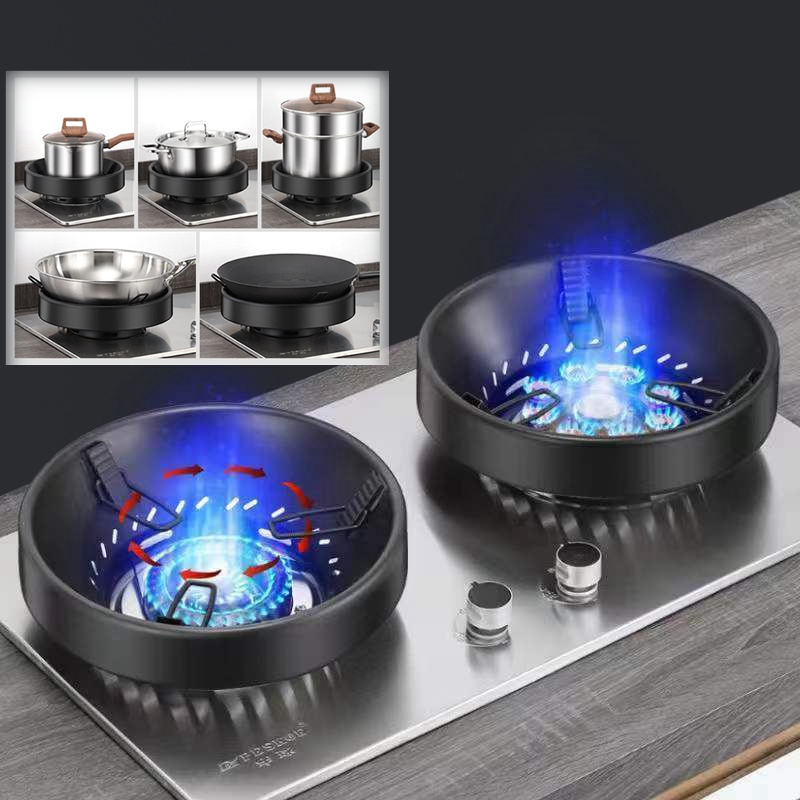 Kitchen Windproof Gas Stove Bracket Energy Saving Pot Holder Reducer ...