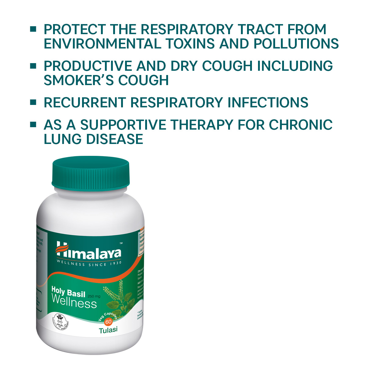 HIMALAYA Holy Basil Wellness 60's (Respiratory Care) | Shopee Malaysia