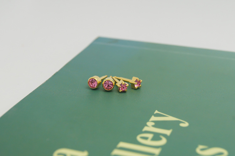 Stud Earrings Ear Piercing Stainless Steel Earring Anting Subang Tindik ...