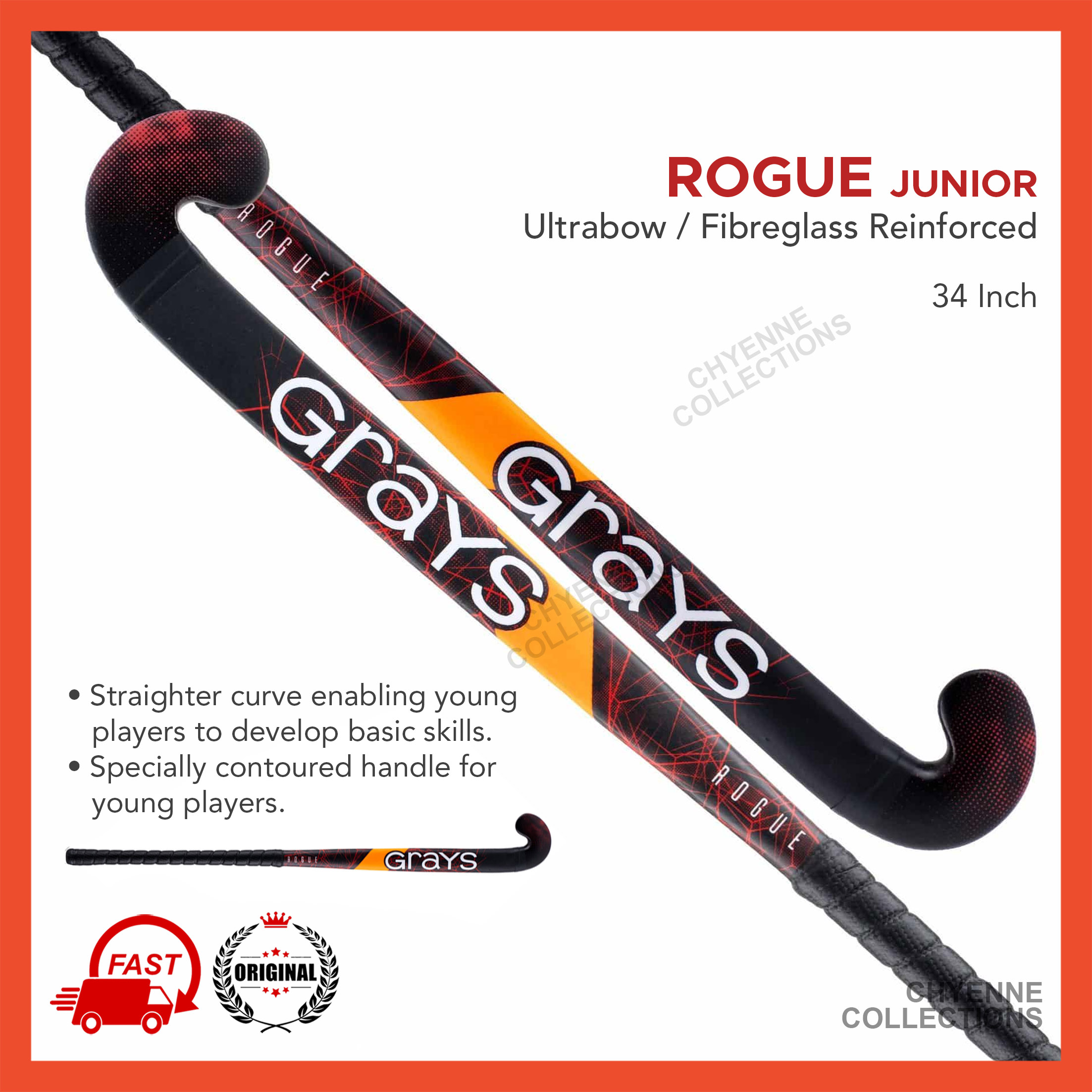Original GRAYS Rogue Riptide 34 " Ultrabow Junior Hockey Stick • Kids ...