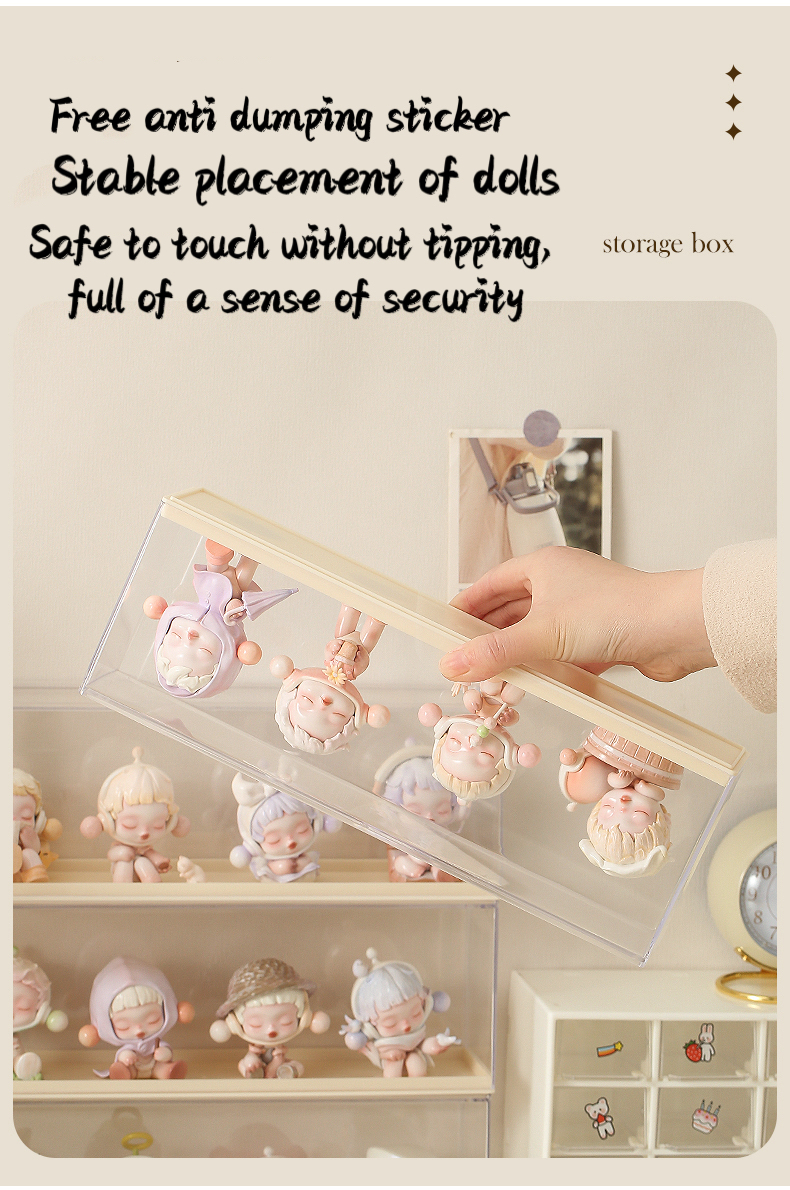Pop Mart Doll Toy Display Box Transparent Acrylic Doll Display Rack ...
