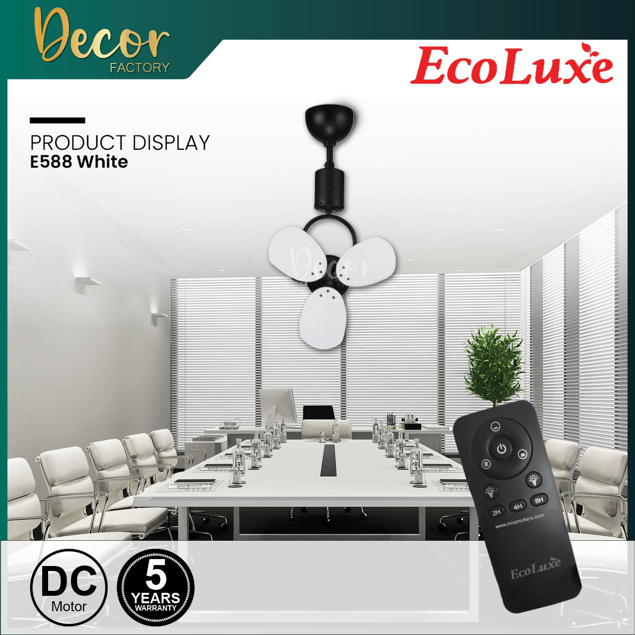 ECOLUXE Ceiling Wall Fan Eco-E588 18" Dual Designer Mounted Ceiling ...