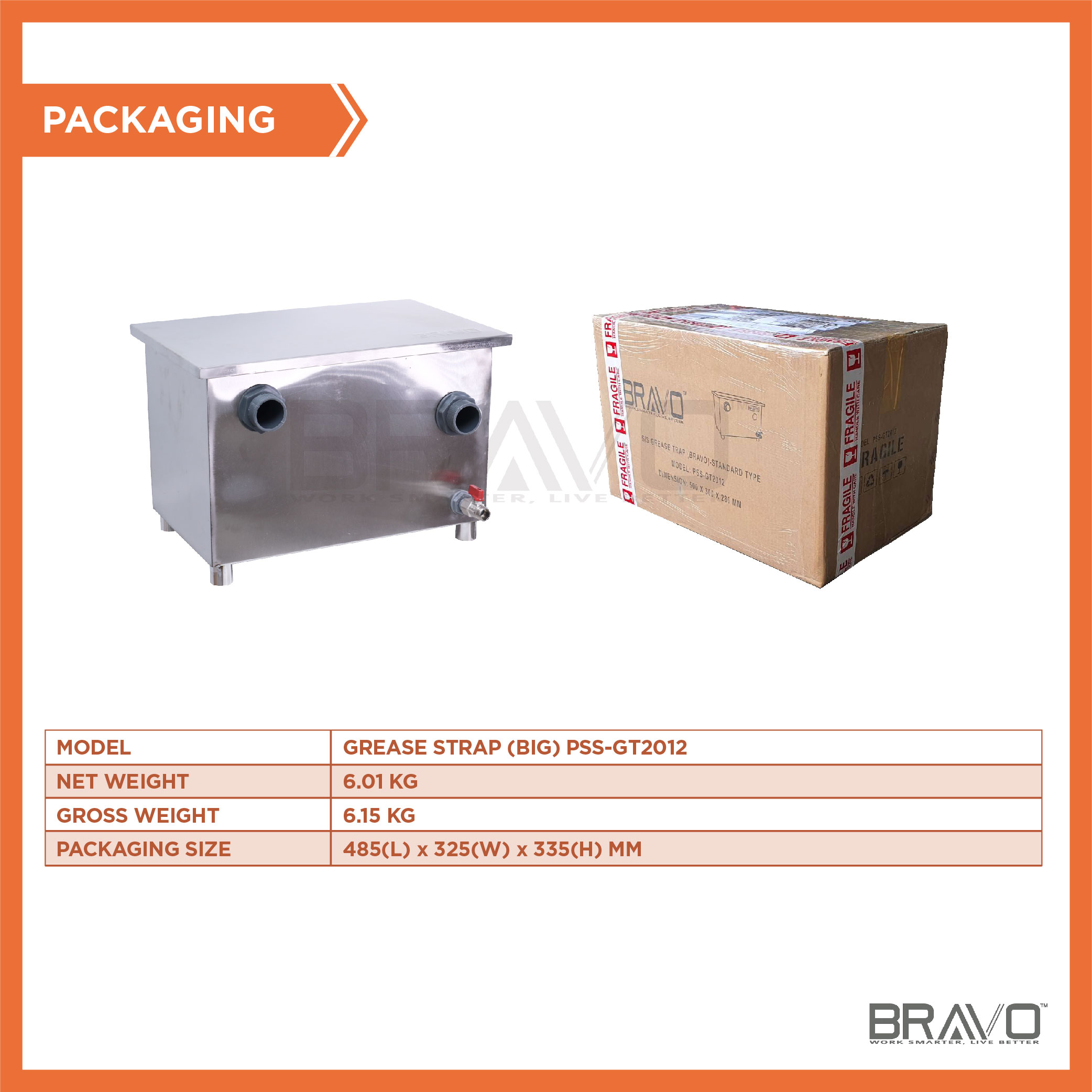 Stainless Steel Grease Trap/Perangkap Minyak Gris 40L/Penapis Minyak ...