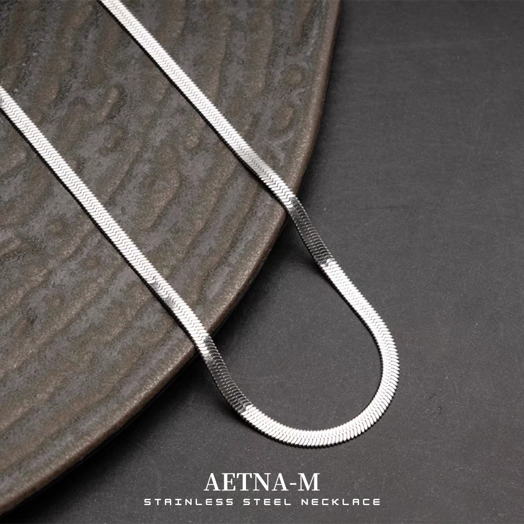 Snake Bone Clavicle Silver Stainless Steel Chain Necklace Men Women ...