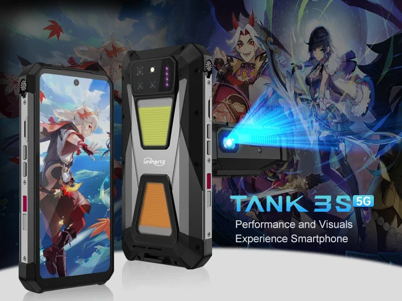 Unihertz tank 3S 8849 5G Rugged Phone Projector 12GB RAM 256GB ROM ...