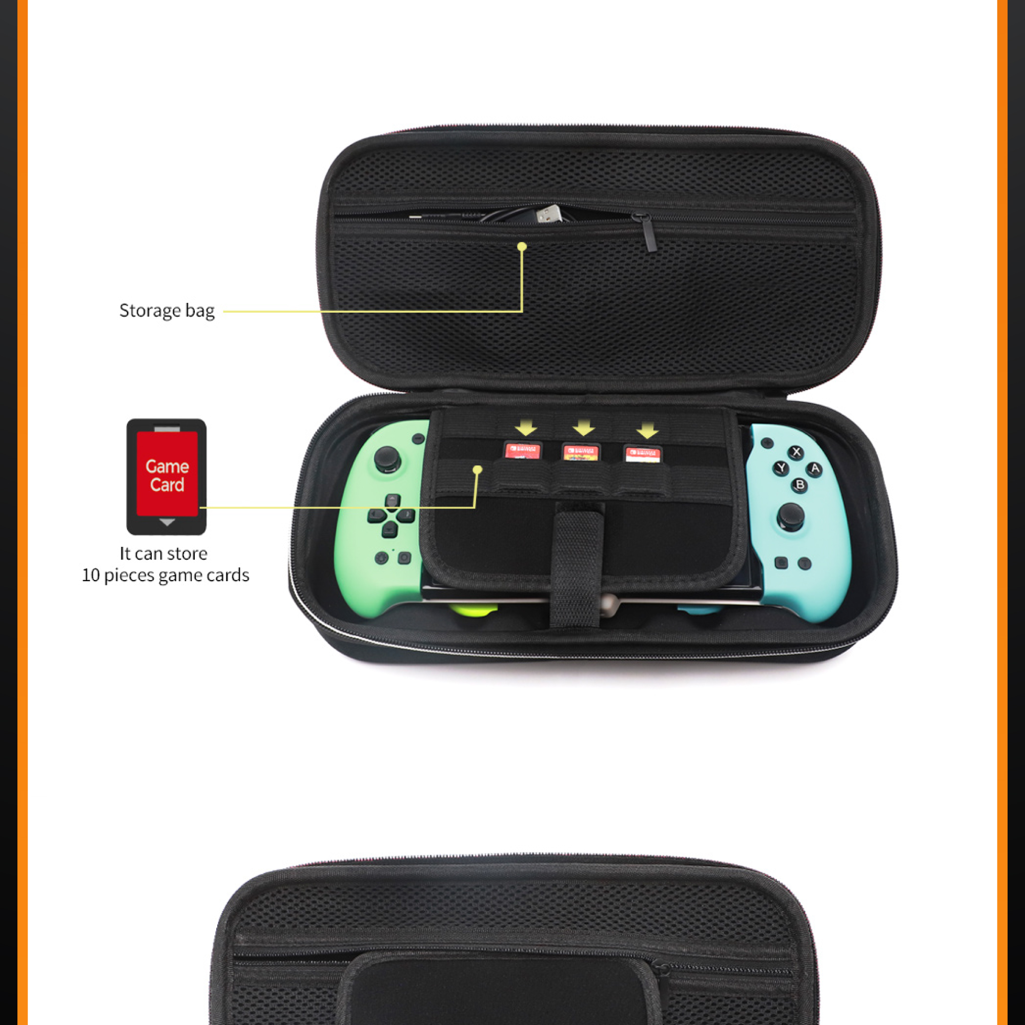 DOBE Nintendo Switch OLED V1/V2 Handle Grip Split Controller Storage Bag Case Game Card Box TNS ...