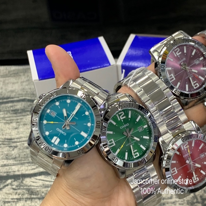 100% ORIGINAL CASIO MTP-VD01D-6BV/3B/3E1/3E2/4B/9E (6 COLORS) sporty ...