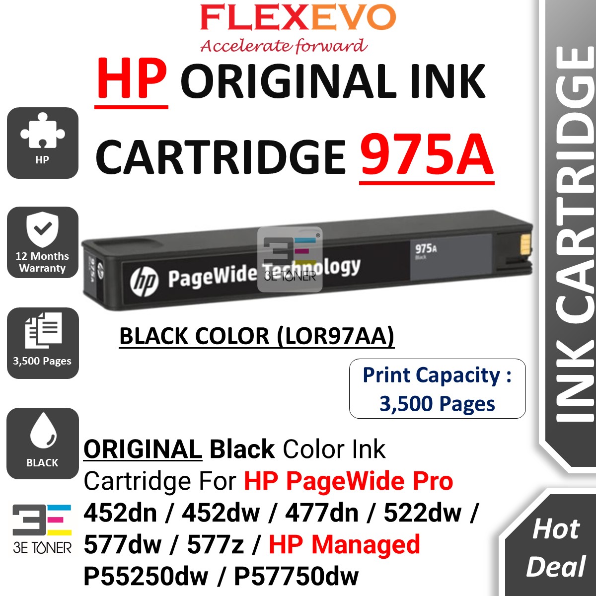 975A 975 975X Ink Cartridge Genuine for 452dn 452dw 477dn 522dw 577dw ...