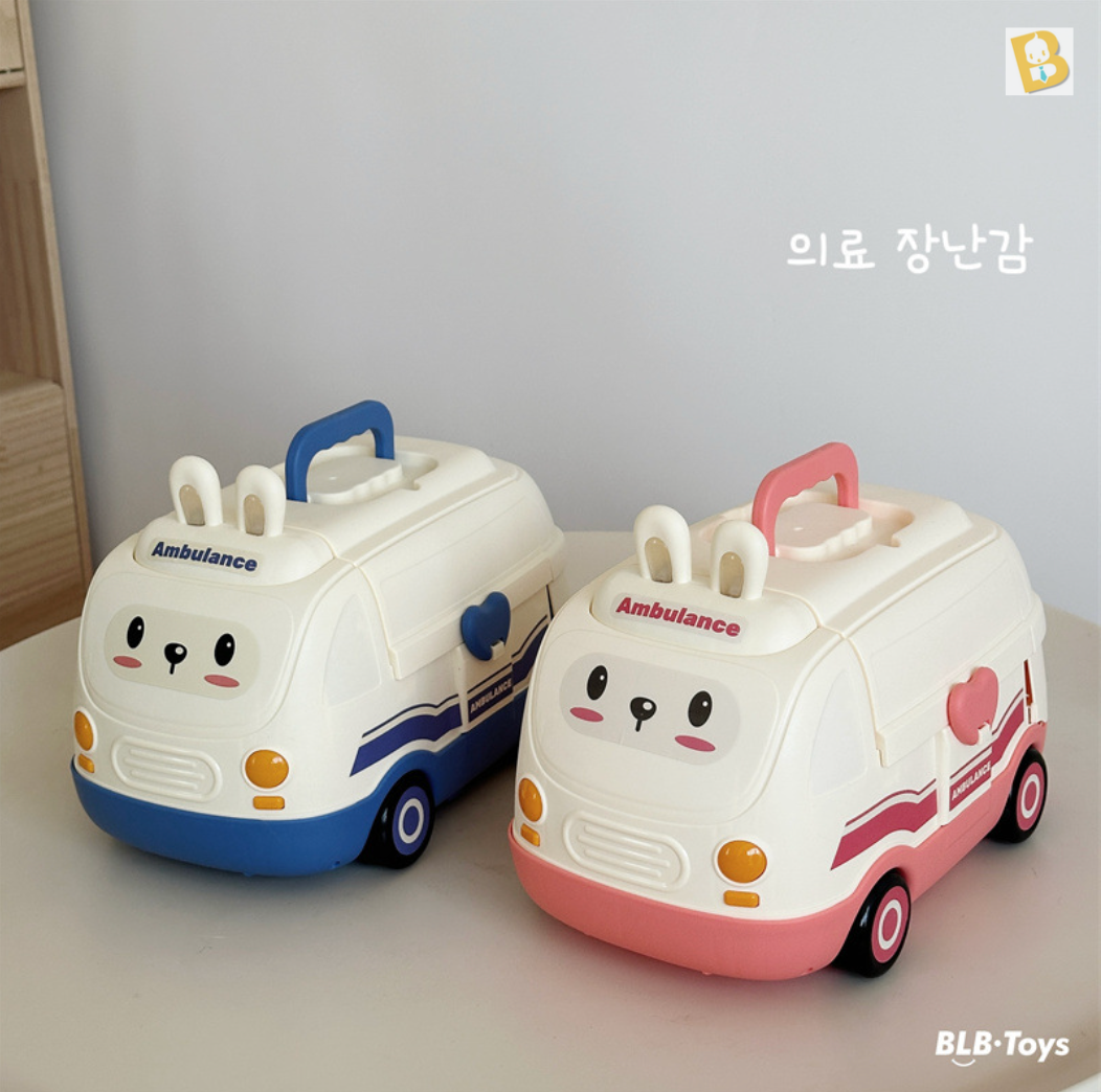 BabyBoss Cute Rabbit Ambulance Toy Doctor Kit Medical Play Set Ambulans ...