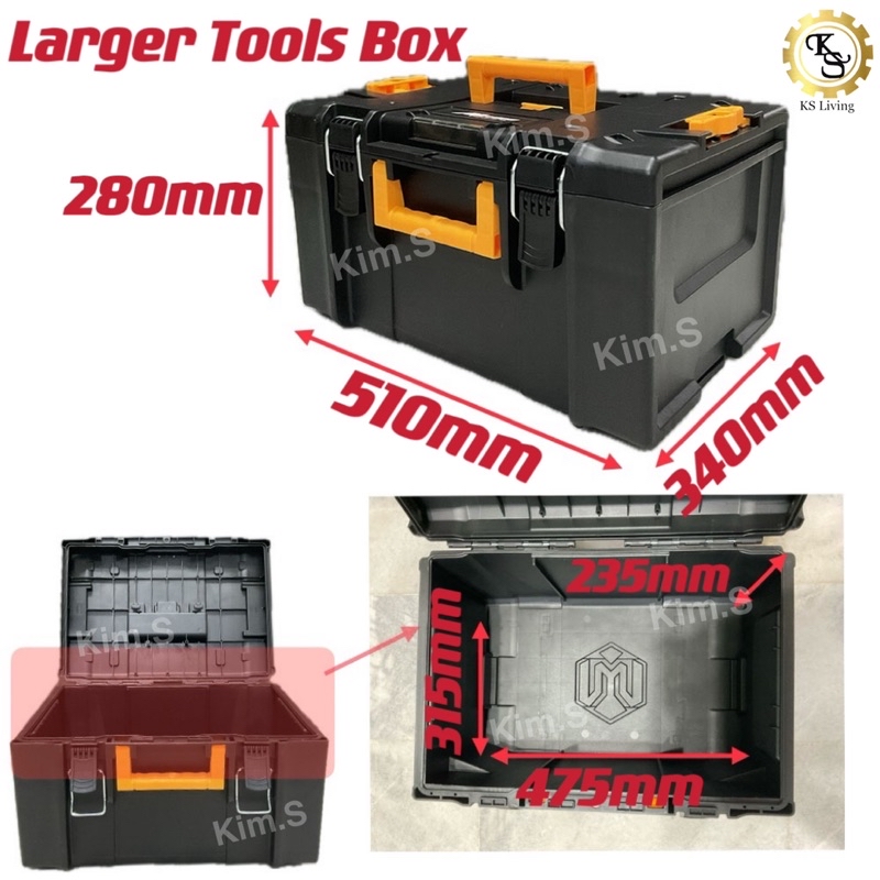Kim.S Mivon Super M Tools Box Rolling Toolbox Multipurpose Case Drill ...