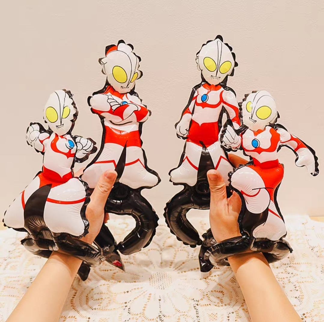 Cartoon Ultraman Theme Birthday Foil Balloon design banner birthday 卡通 ...