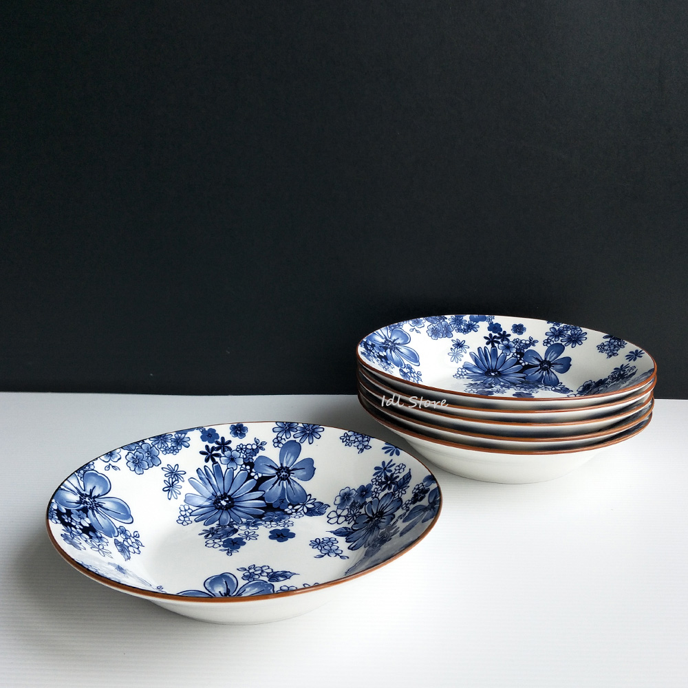 Porcelain Dinner Plate Soup Plate Bowl Set Pinggan Mangkuk Japenese ...