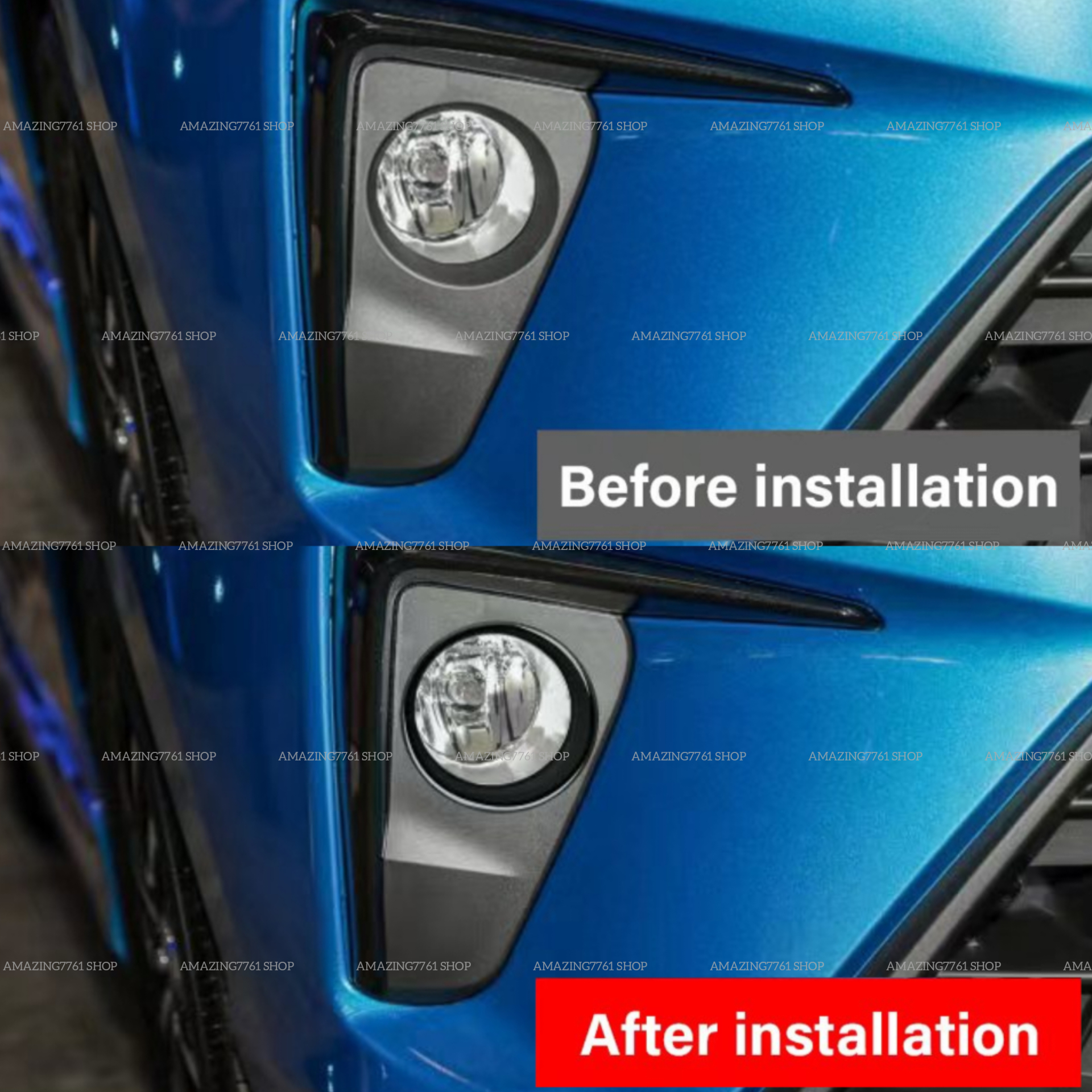 AMAZING PERODUA BEZZA 2019-2024 FRONT BUMPER FOG LAMP RING COVER TRIM ...