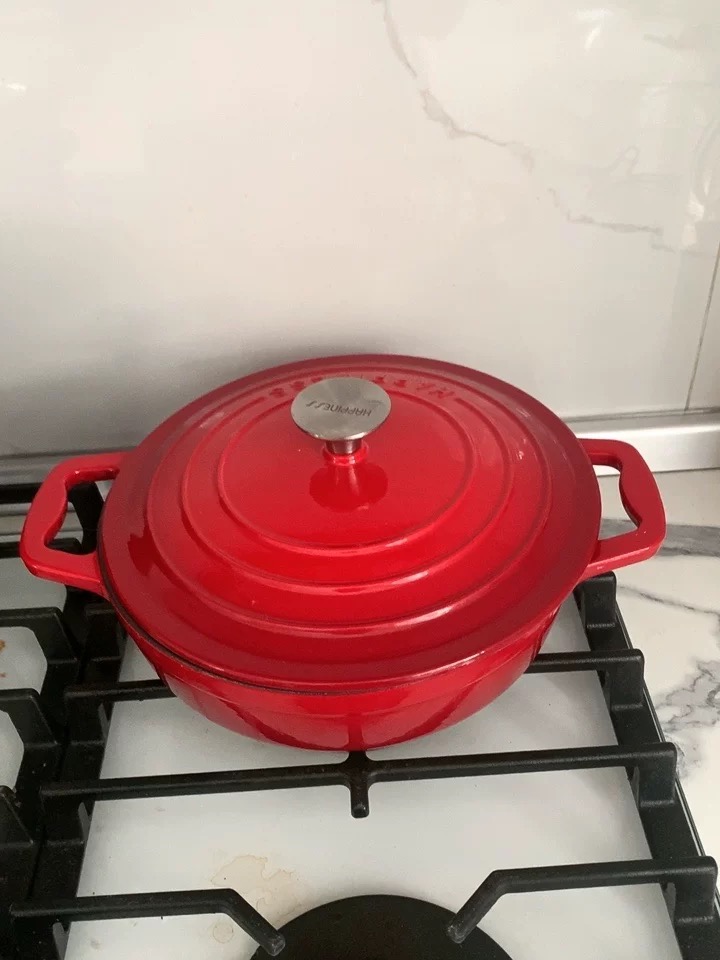 🔥Enamel pot cast iron pot braising and baking pot multi-functional ...