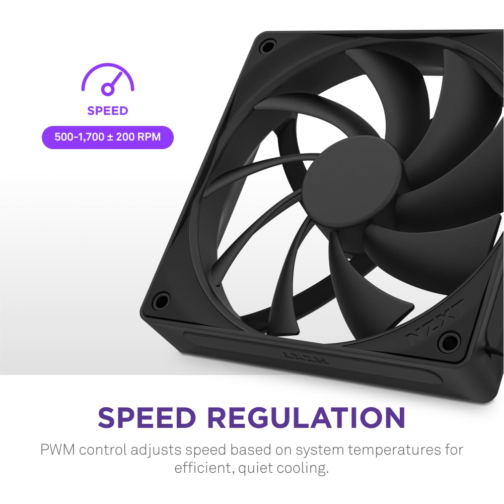 NZXT F120Q 120mm Quiet Airflow PWM Case Fan Optimized for Airflow ...