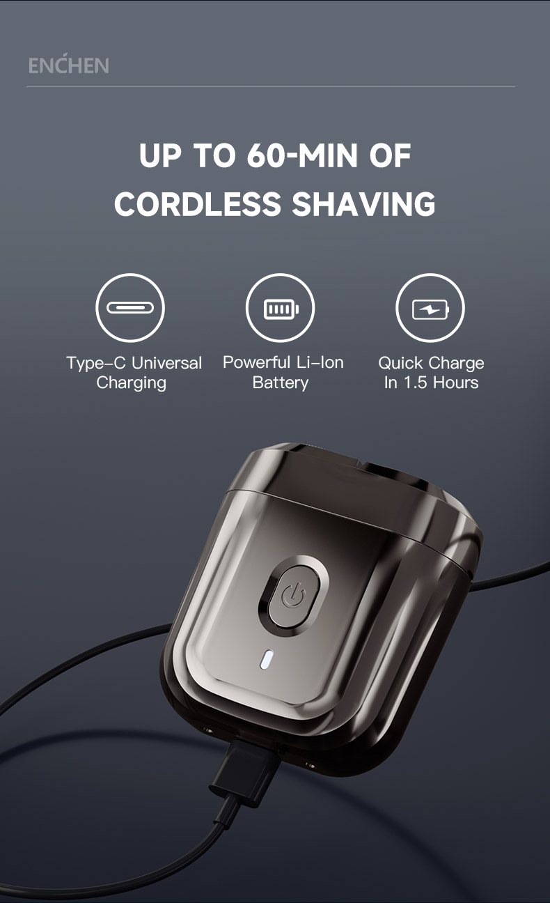 Enchen Mini 6 Pencukur elektrik Electric Shaver 2 Floating Head ...