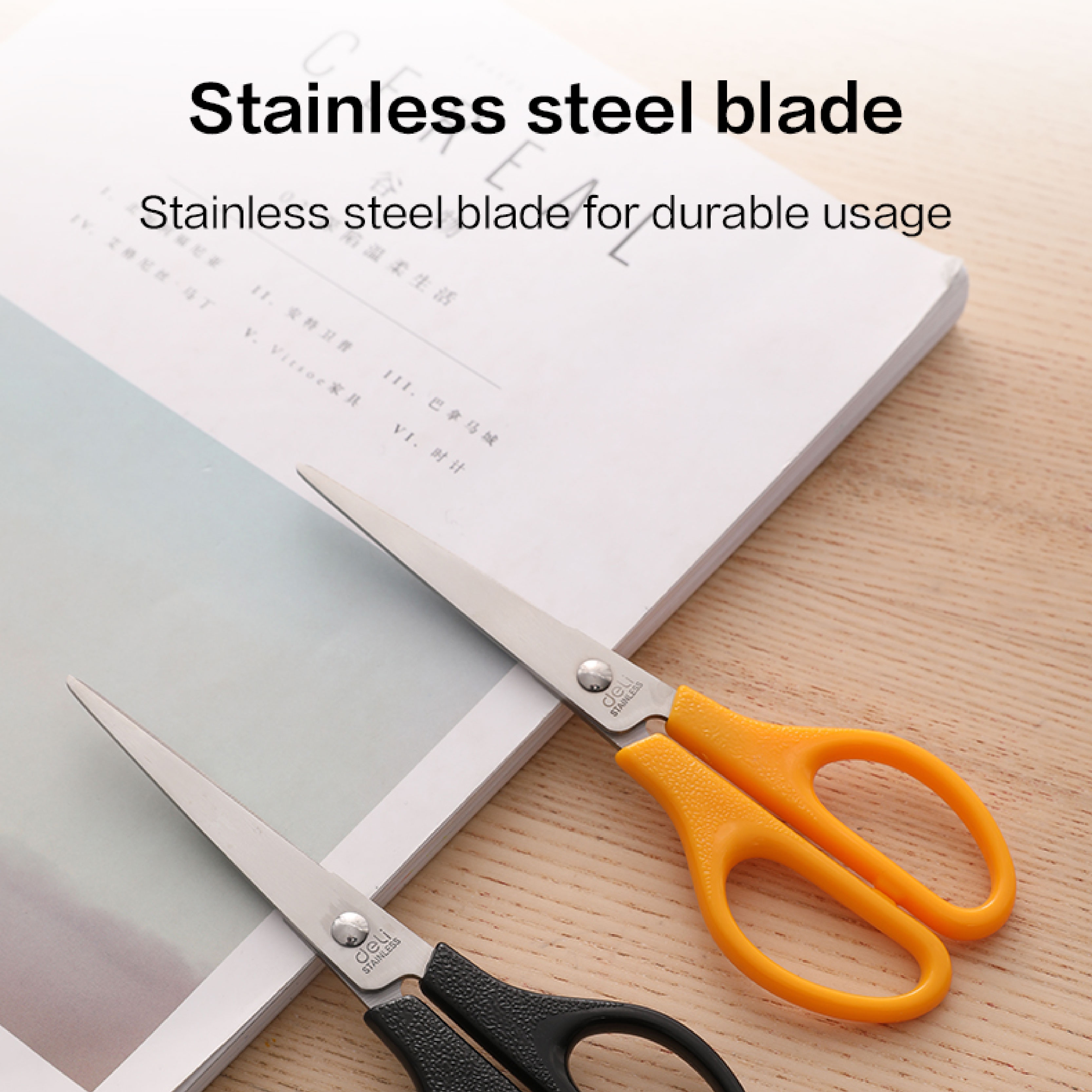 Deli Scissors Portable Scissors Extension Handle E0603 | Shopee Malaysia