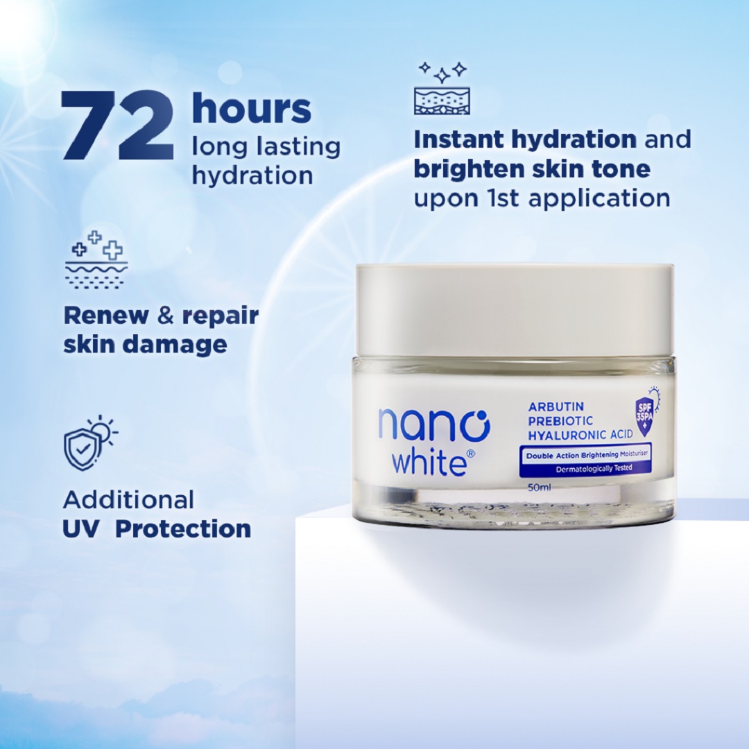 Nanowhite Double Action Brightening Moisturiser - Normal To Dry Skin ...