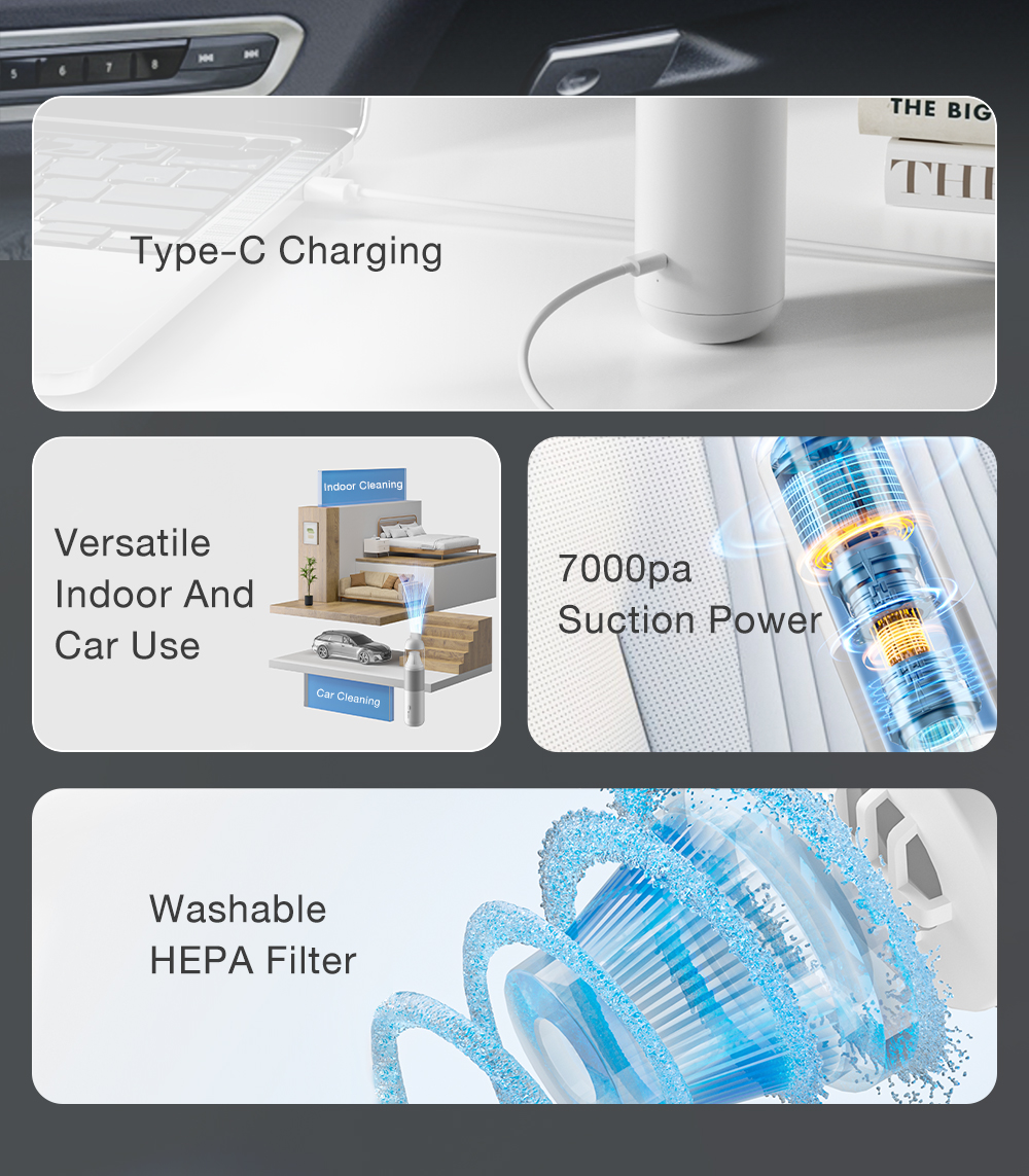 Simplus Handheld Vacuum Cleaner Cordless Dual Use for Home&Car Portable ...