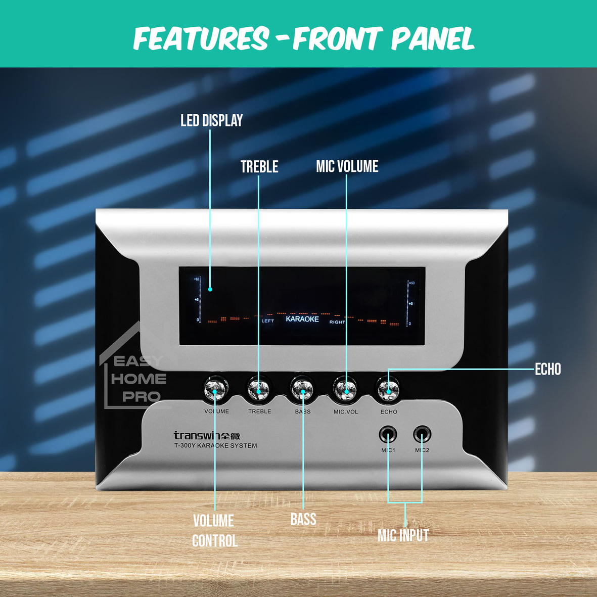 TRANSWIN T-300Y Multimedia Speaker System (Power Bass) for Computer/TV/DVD Player/Mobile Phone ...