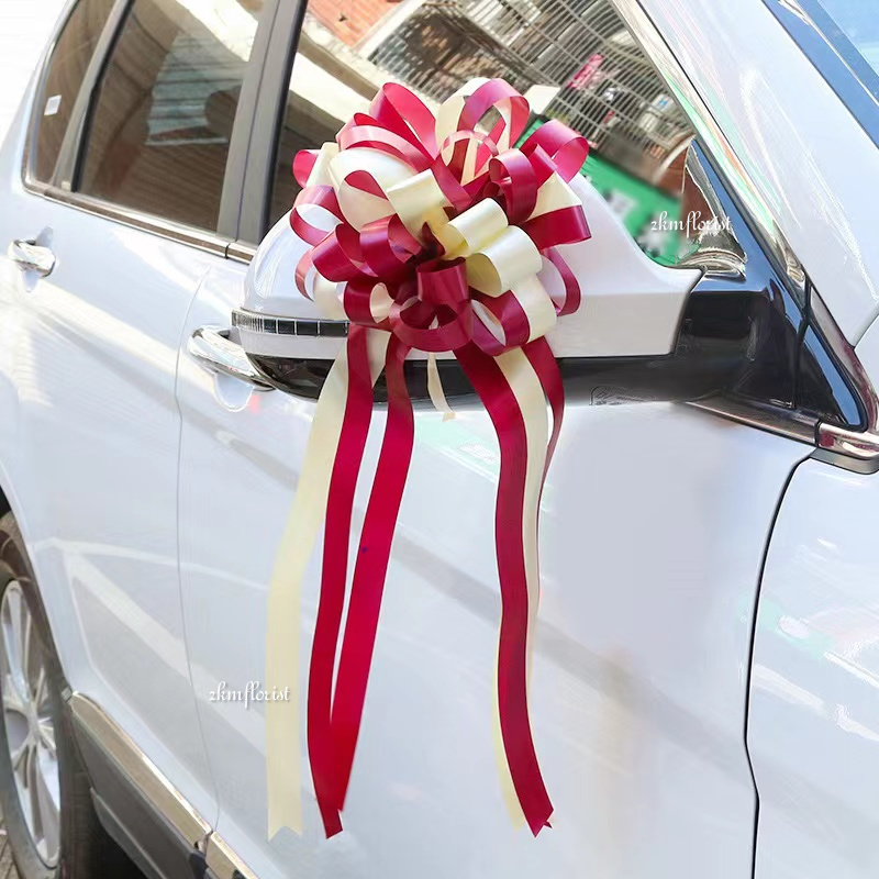 (5PCS) 150CMX5.5CM CLASSIC PULL Ribbon Reben Riben Gift Organza Flower ...