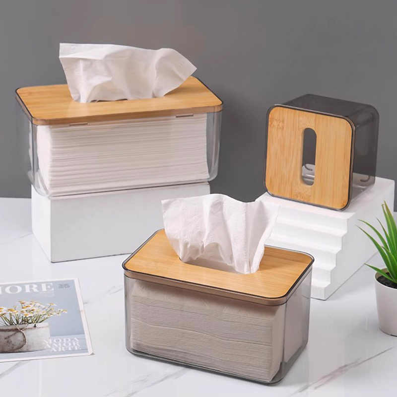 𝗖𝗟𝗘𝗔𝗥𝗟𝗬 𝗩𝗜𝗦𝗜𝗕𝗟𝗘 》 Transparent Tissue Box Storage Holder Toilet Paper ...