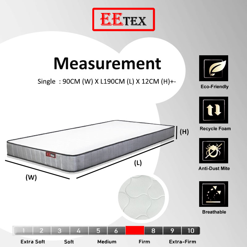 EE HOME Hotel Quality Single Mattress Tilam Single Size Synthetic Latex ...