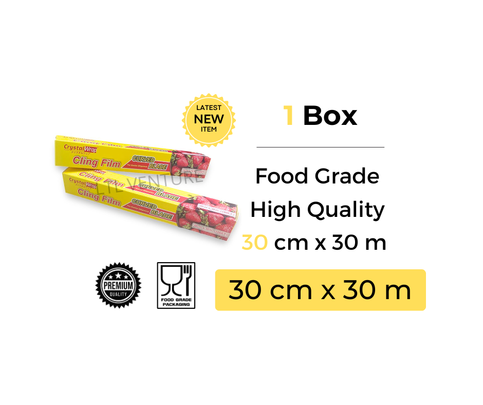 30cm x 30m Catering Film/Cling Film/Crystalwrap/Food Wrap (300mm x 30m ...