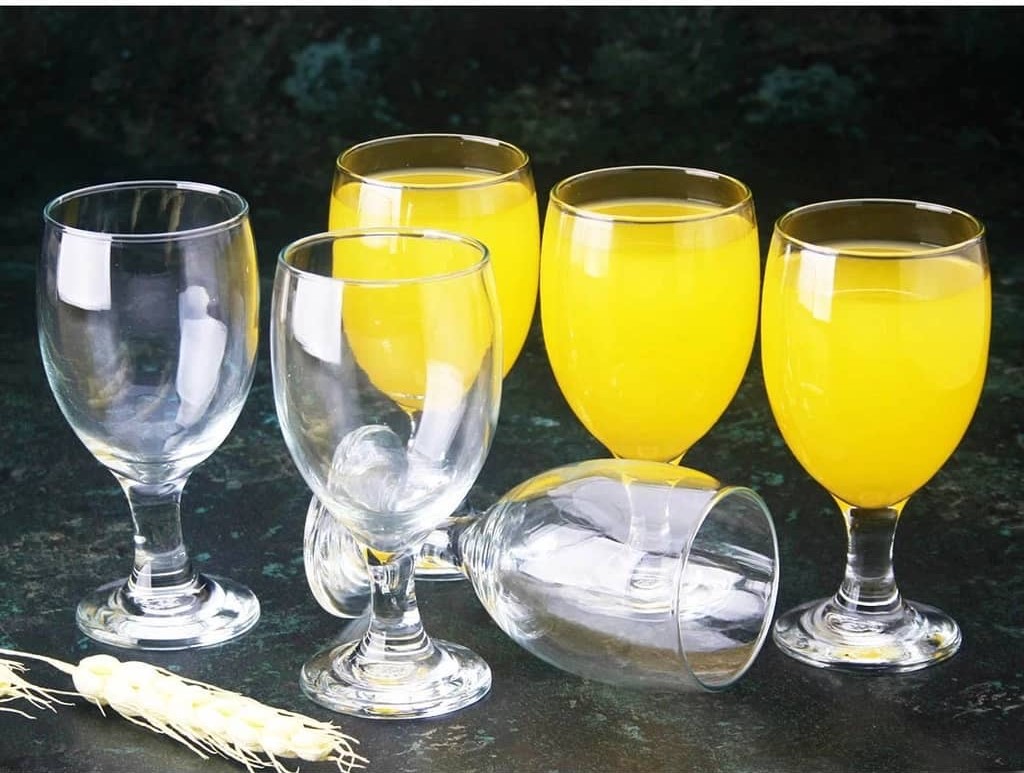 320ml Water Goblet Glass Cup Drinking Juice Red Wine Cocktail Cawan Kaca Gelas Minum Air Jus ...