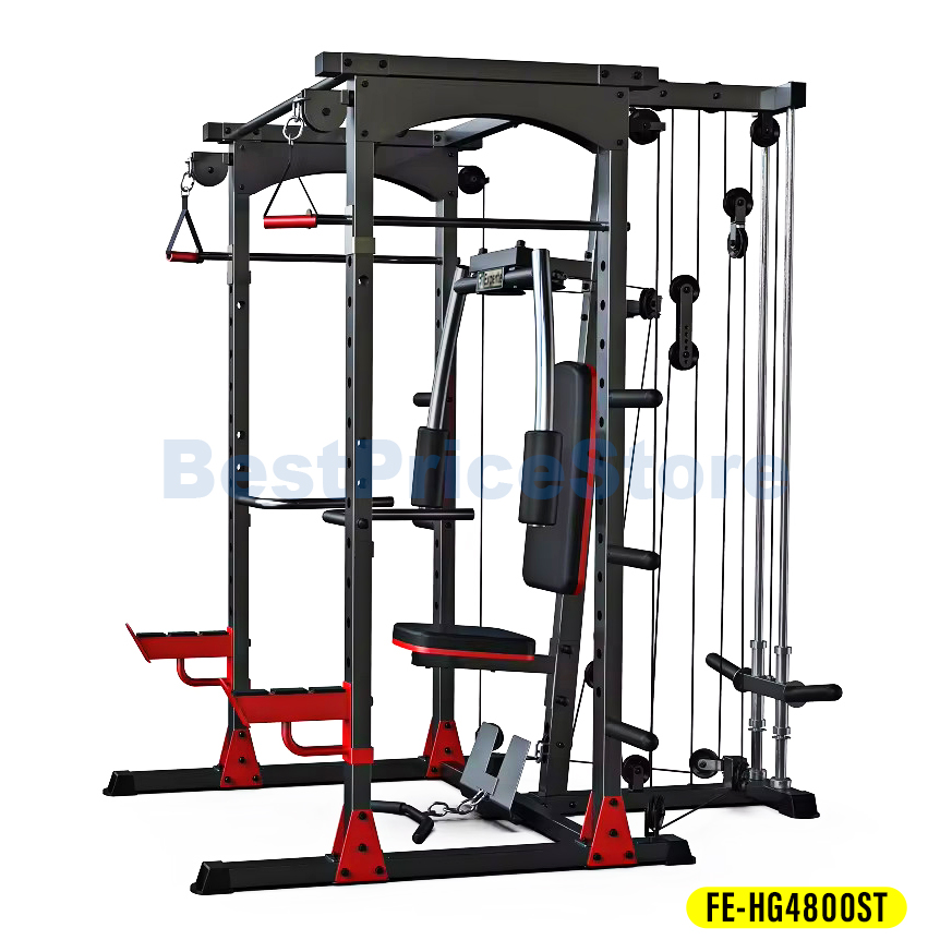 BPS FitExperte Power Cage Squat Rack Chest Cable Fly Attachment Core ...