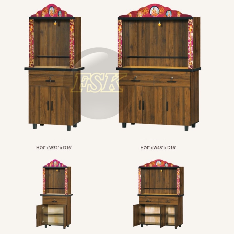 Indian Altar Table / Ganesha Temple Thai Buddha / Meja Sembayang Hindu ...