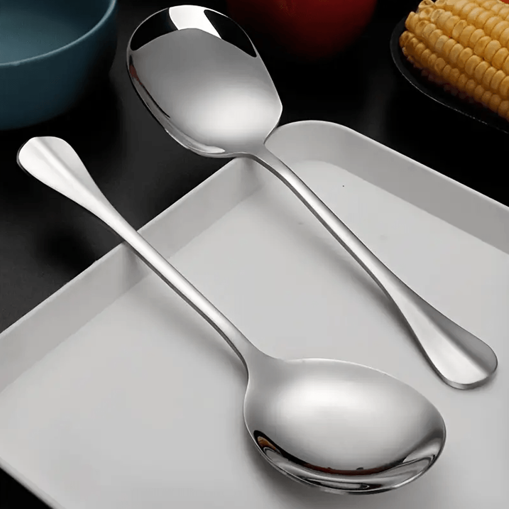 [M'sia Stock] 25CM Large Extra Thick Stainless Steel Big Serving Spoon ...
