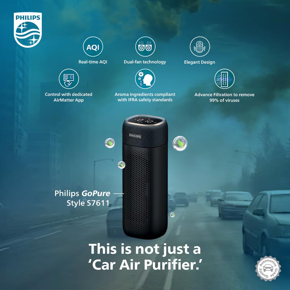 Philips GoPure Style Series 7000 Air Purifier & Sanitizer S7611 ...