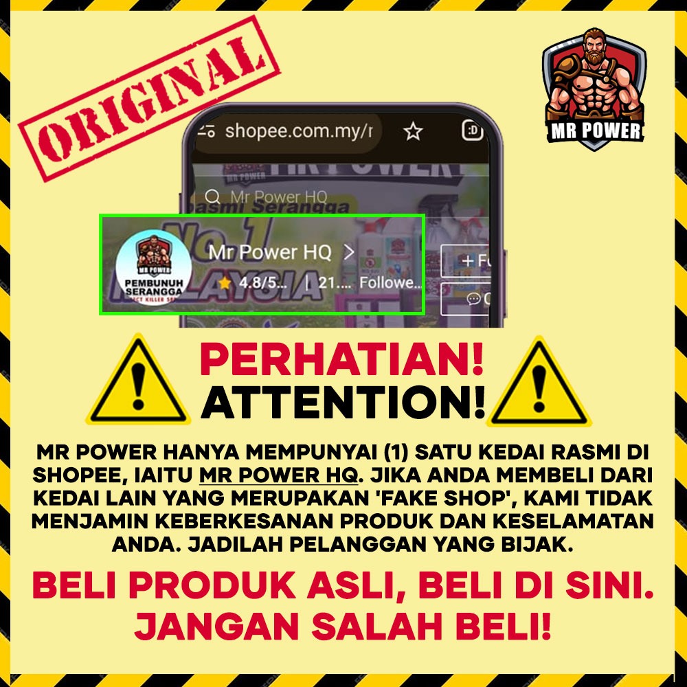 Mr Power Anti Serangga Spray Rumah Organik Liquid Supplies | Shopee Malaysia