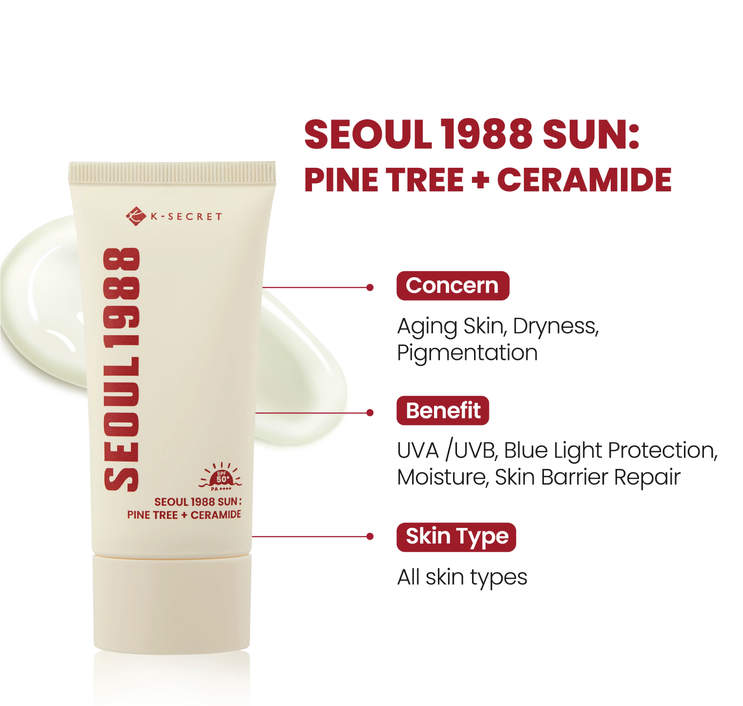 K-SECRET SEOUL 1988 ESSENCE Snail Mucin 97%+Rice 100ml/Sunscreen Pine ...