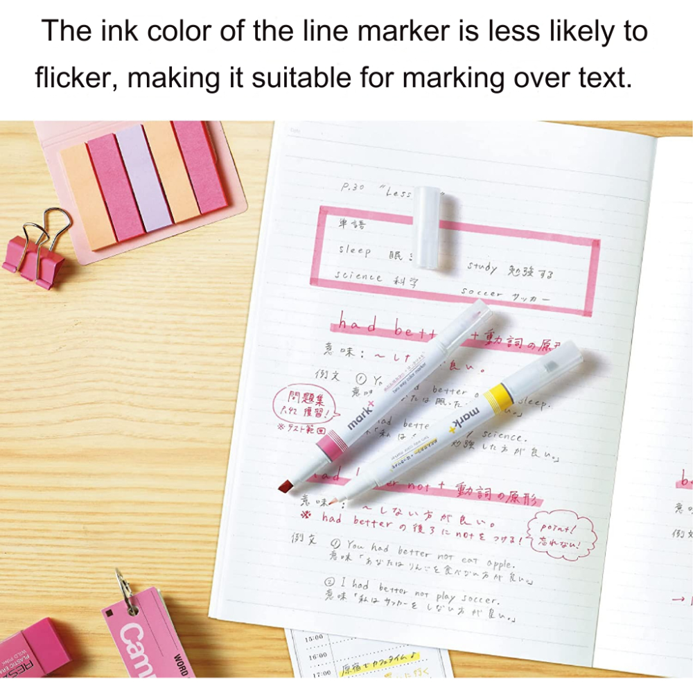 Kokuyo PM-MT200 Mark+ Two Way Color Highlighter Fineliner Marker PM ...