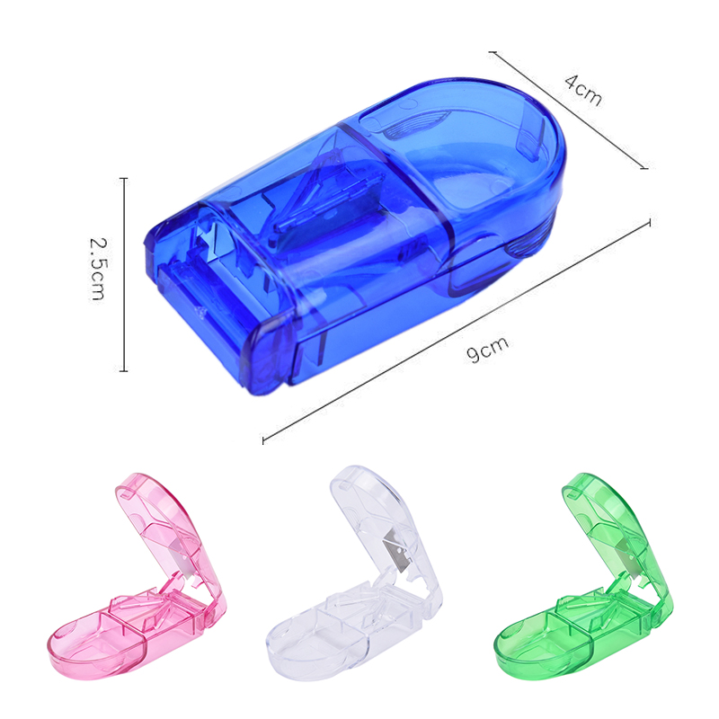 Home Medicine Cutter Pill Cutter Box Tablet Splitter Storage Case ...