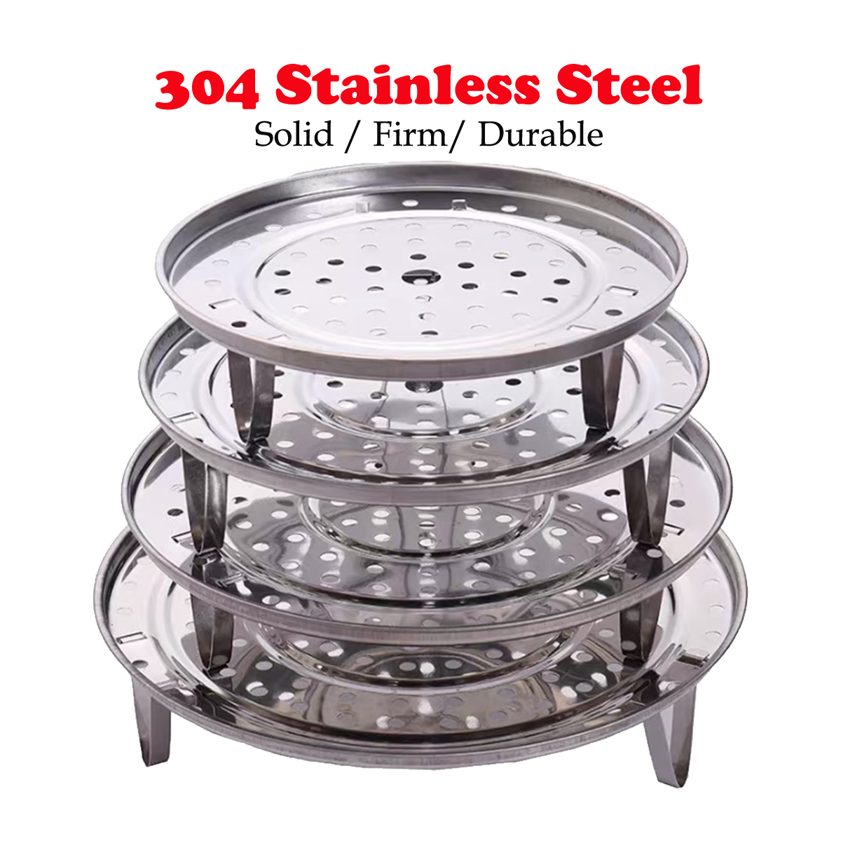 Thick Stainless Steel Foldable Food Steaming Tray Steam Plate with ...