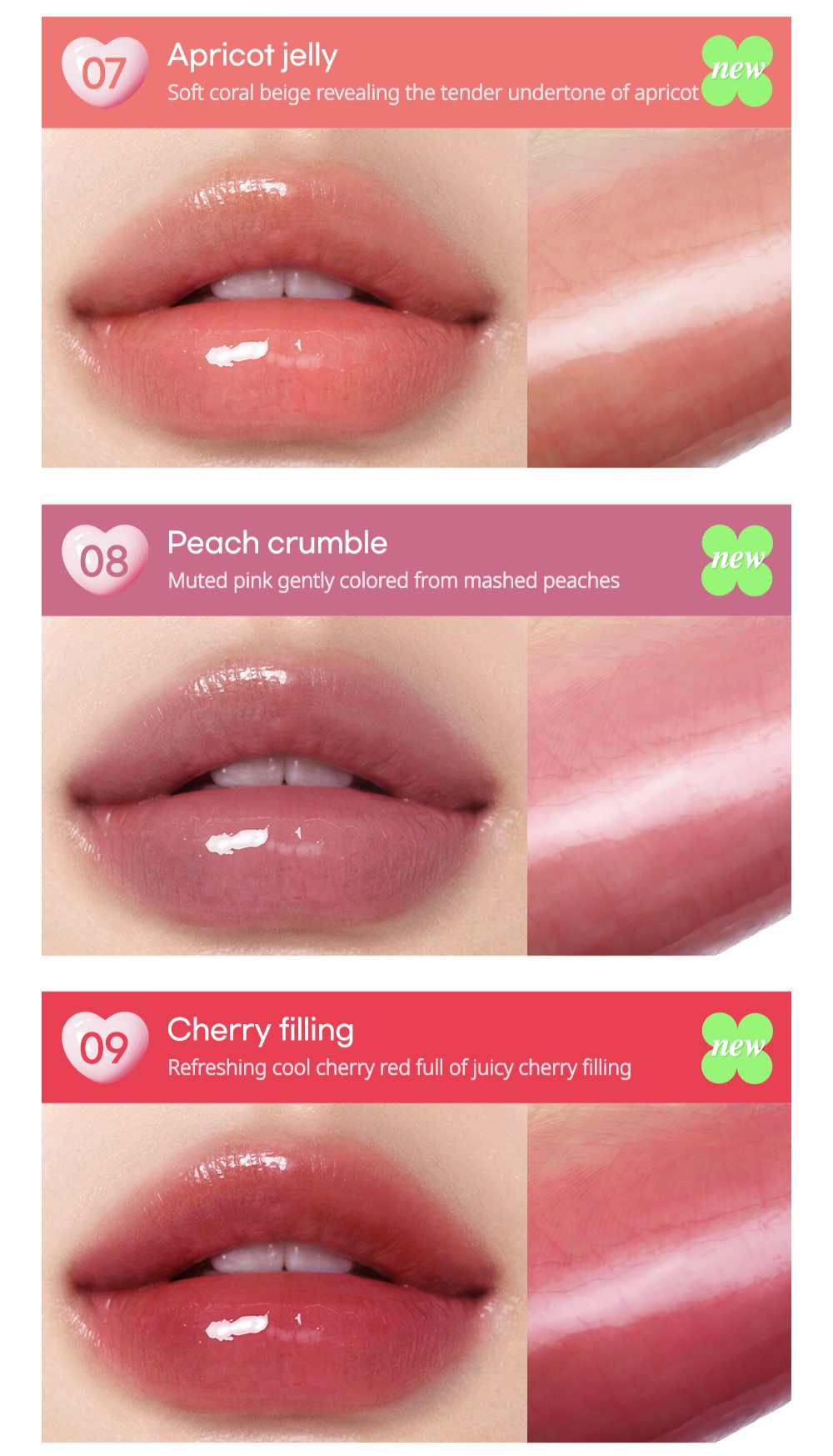 PERIPERA Heart Jam Glow Lip - 9 Colors to Choose | Shopee Malaysia