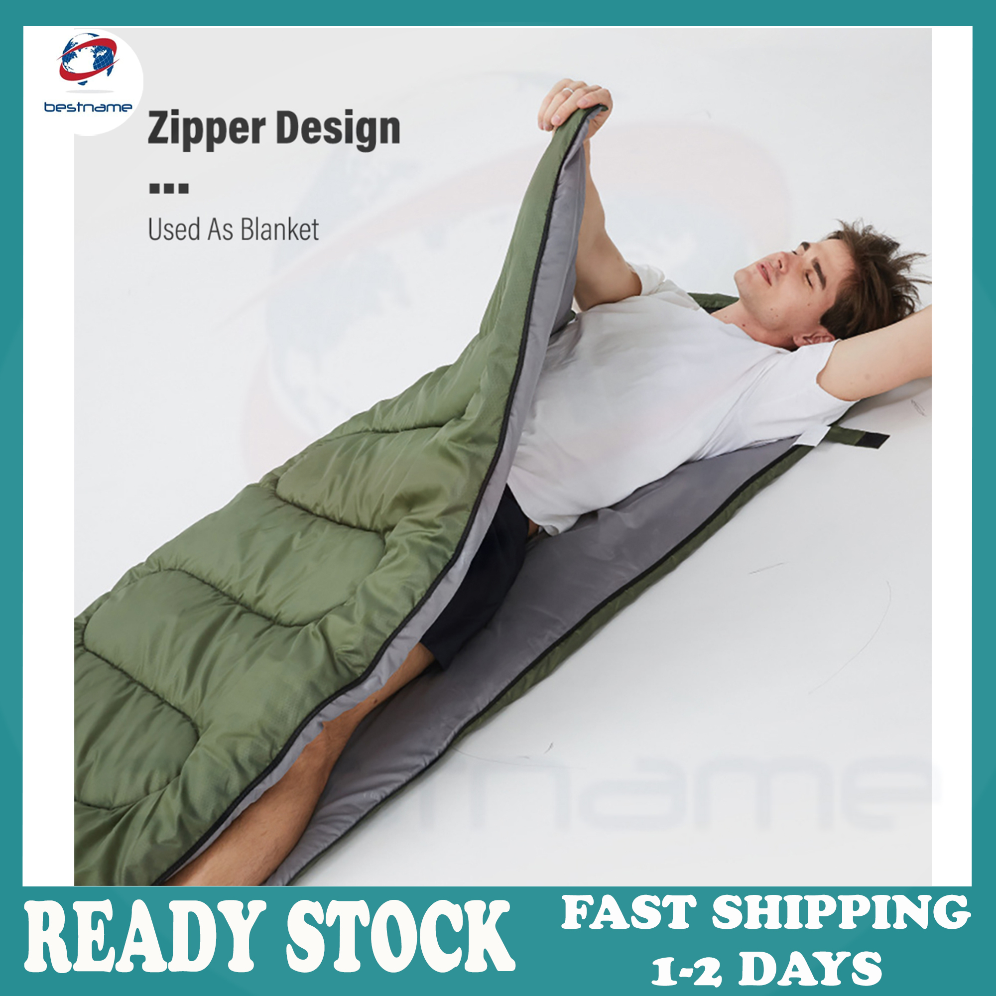 Sleeping Bag Hooded Sleep Bags Camping Hiking Warm Blanket Picnic Mat ...